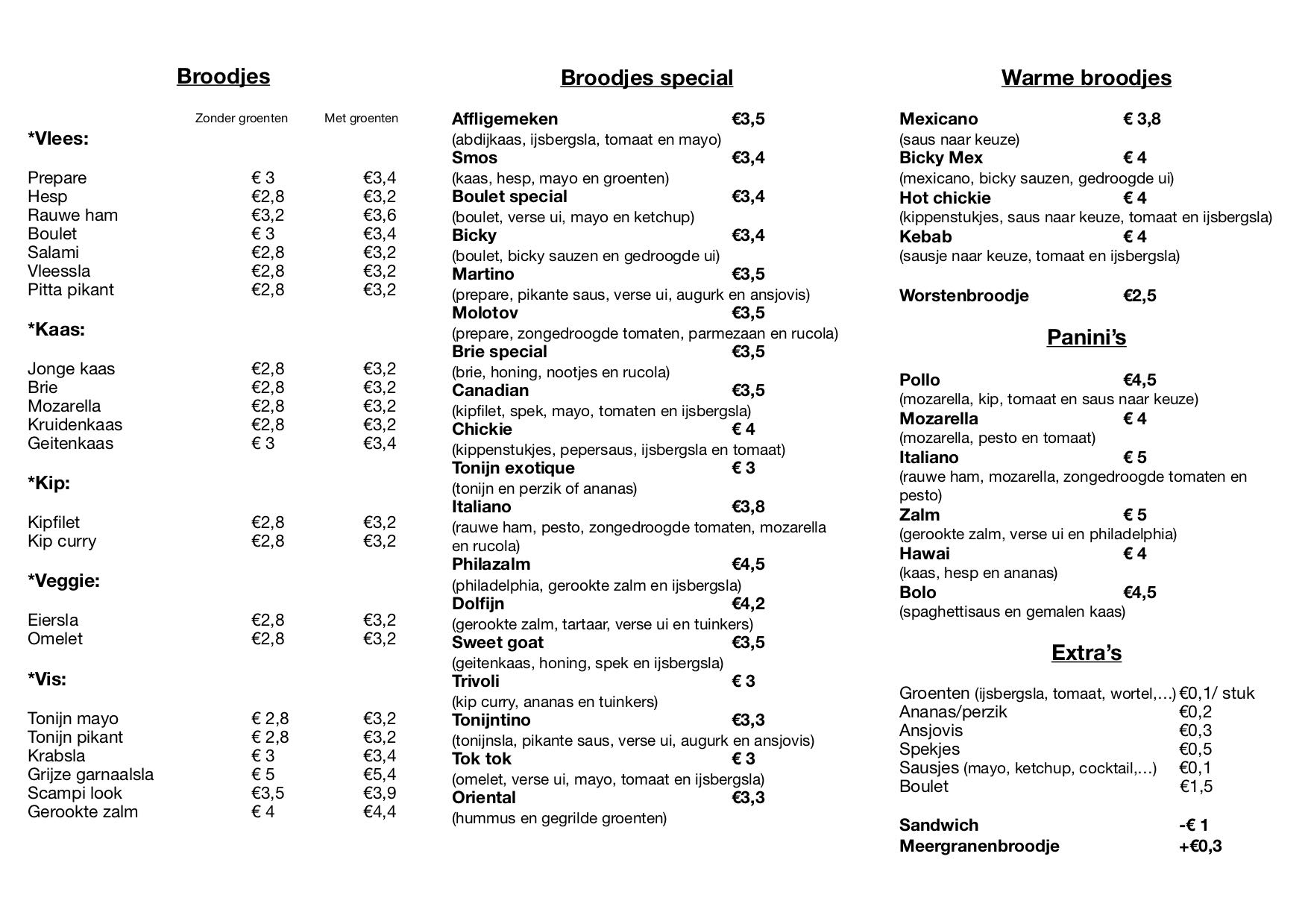 Menu - Swich